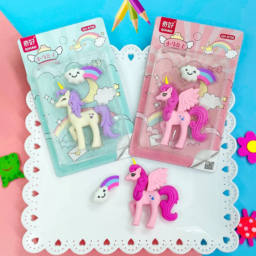Rainbow Unicorn - Eraser Set – The Blingspot Studio