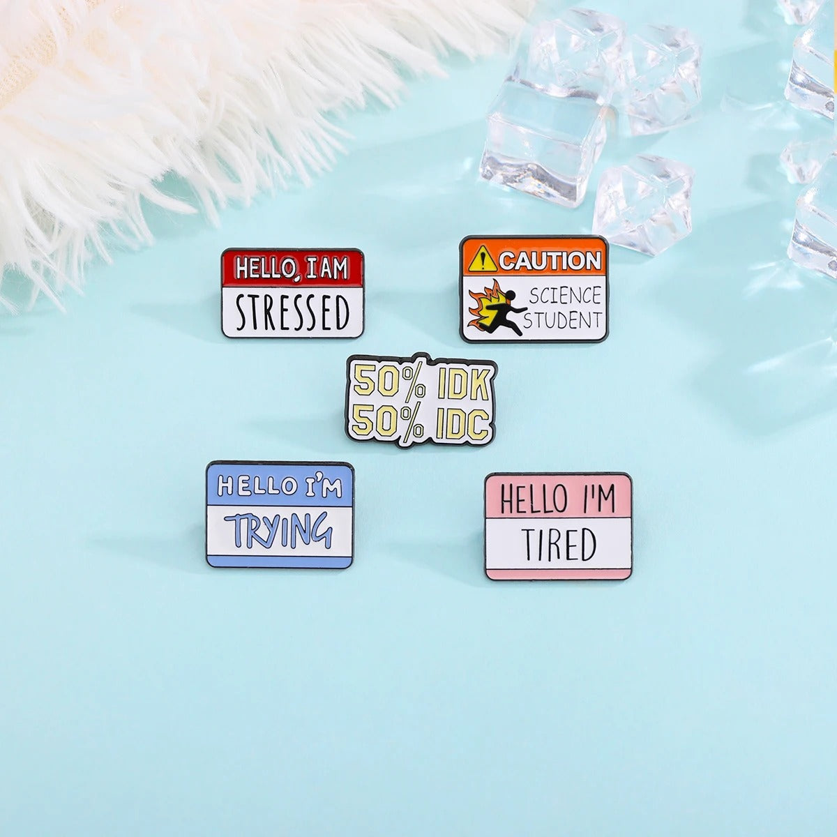 Hello I'm Trying - Enamel Pin – The Blingspot Studio