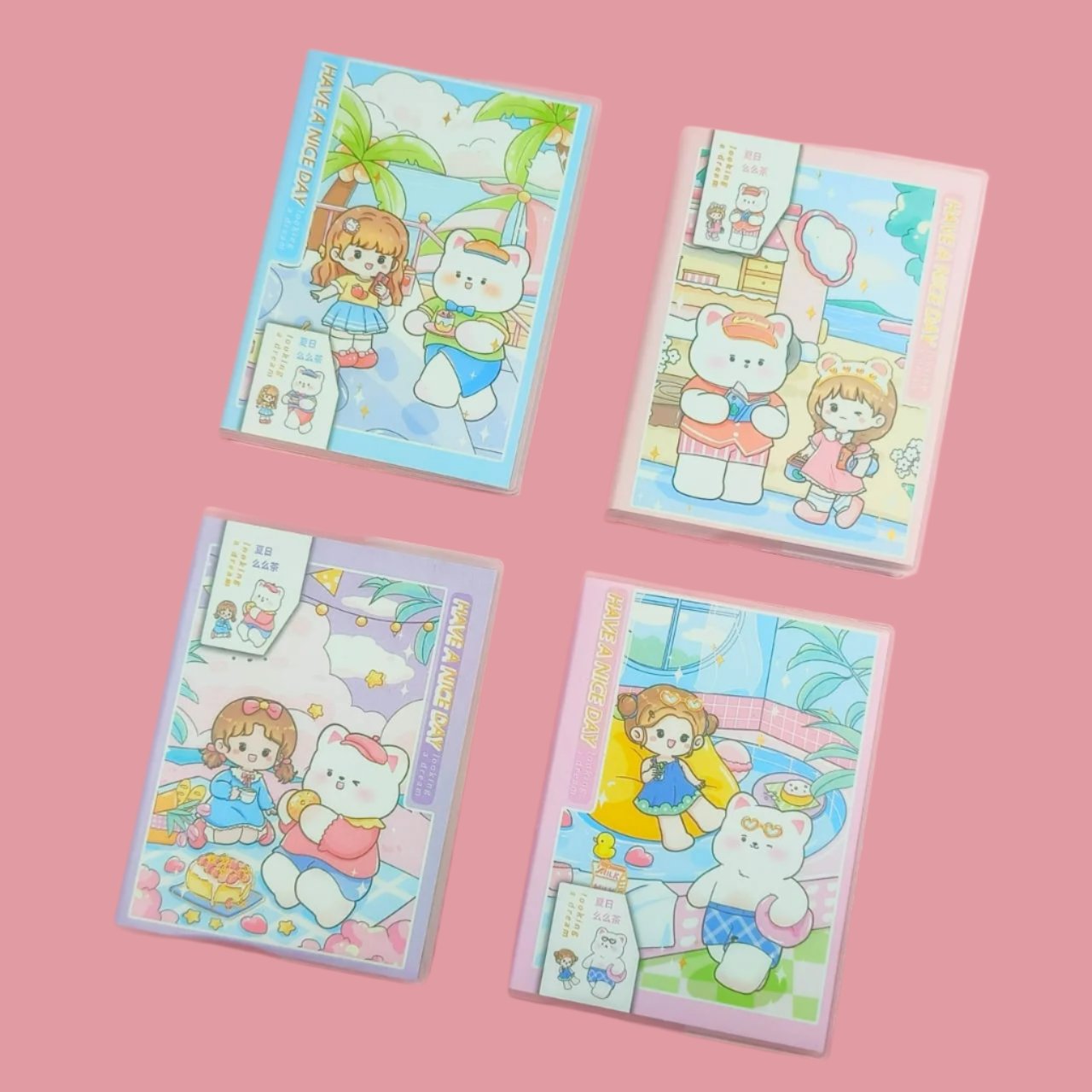 Kawai Girl & Animal Mini - Notebook -/ Journal – The Blingspot Studio