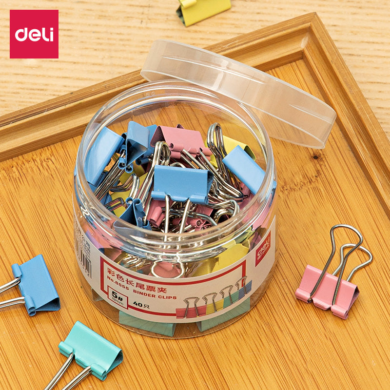 Deli Classic 19mm Metal Binder Clip Set of 40 – The Blingspot Studio