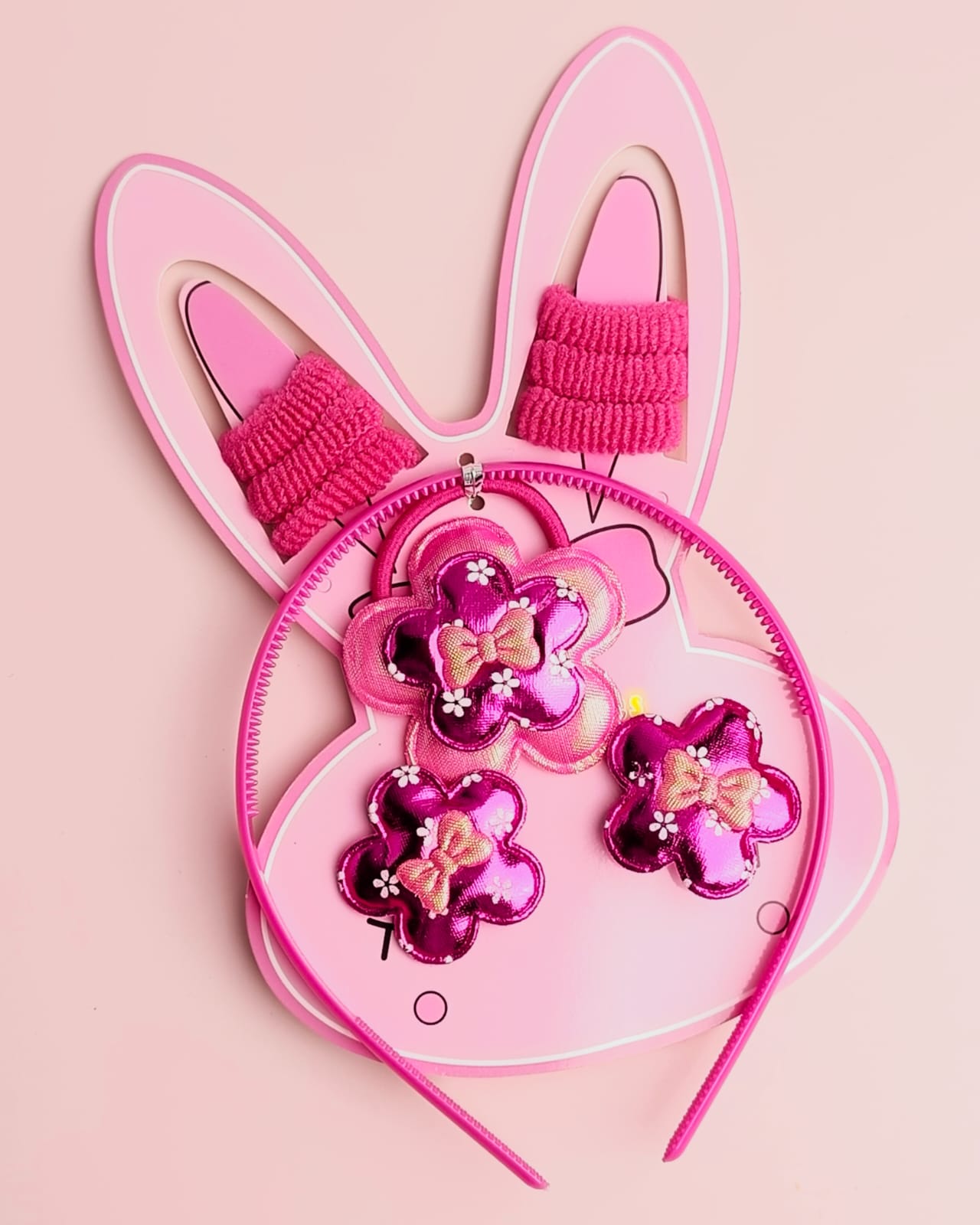 Bunny Flower Hot Pink - Accessories Set of 10 – The Blingspot Studio