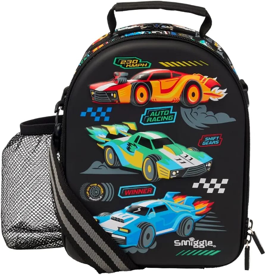 Smiggle Auto Racing Cars Hardtop Level Curve Lunchbox - Shoulder Bag ...