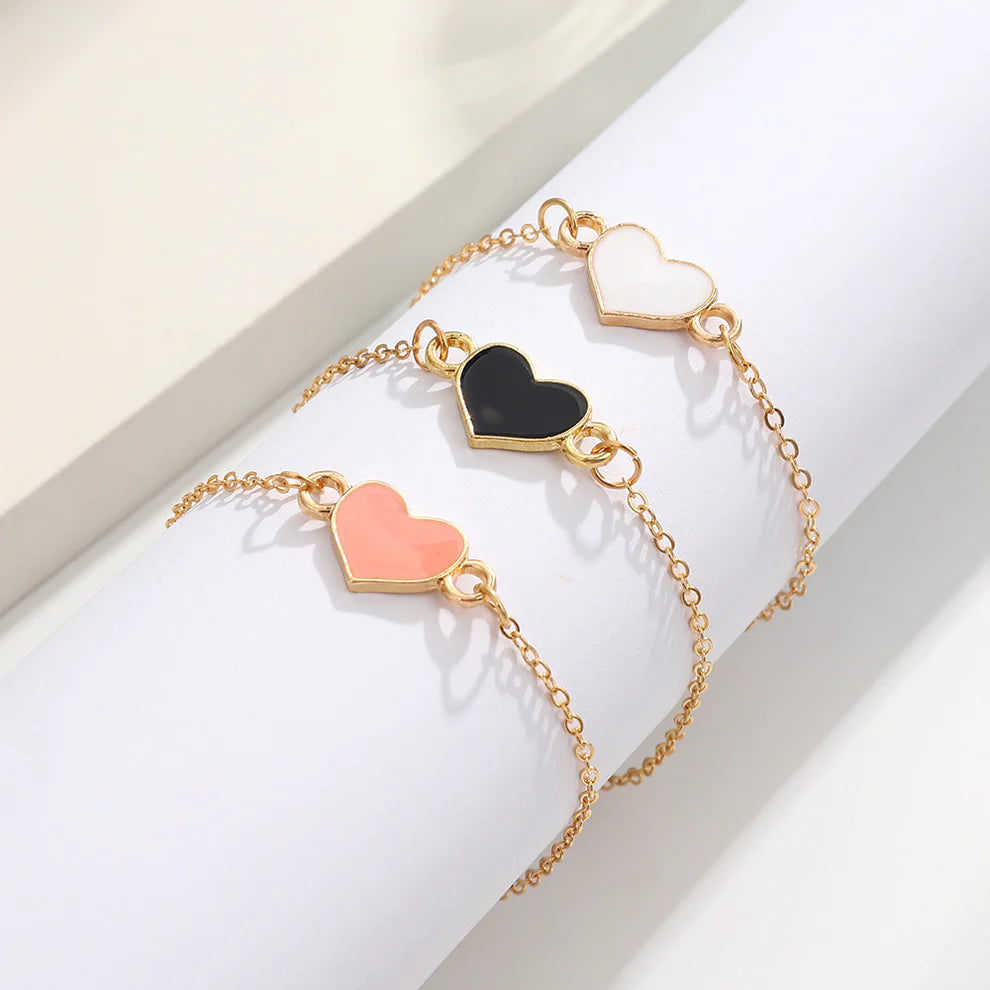 Colored Heart Gold - Bracelet – The Blingspot Studio