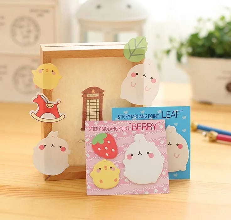Kawaii Bunny & Chick - Memo Pad Sticky Note - The Blingspot Studio