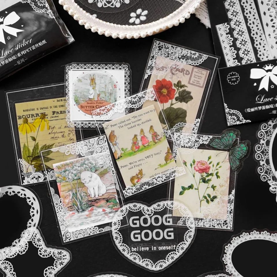 White Lace - Stickers - The Blingspot Studio