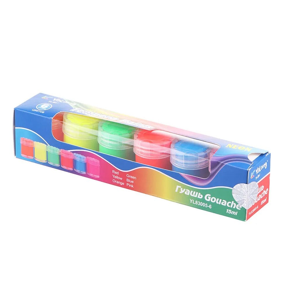 Yalong Washable Tempera Poster Neon Paints Set – The Blingspot Studio