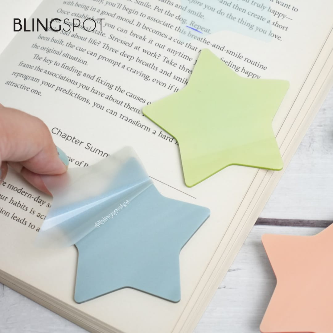 Star Colored Translucent - Transparent Sticky Note – The Blingspot Studio