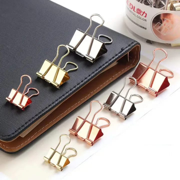 Foiled Metal Binder Clip Set Of 42 – The Blingspot Studio