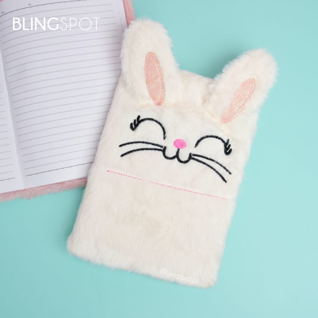 Happy Rabbit - Fluffy Journal - The Blingspot Studio