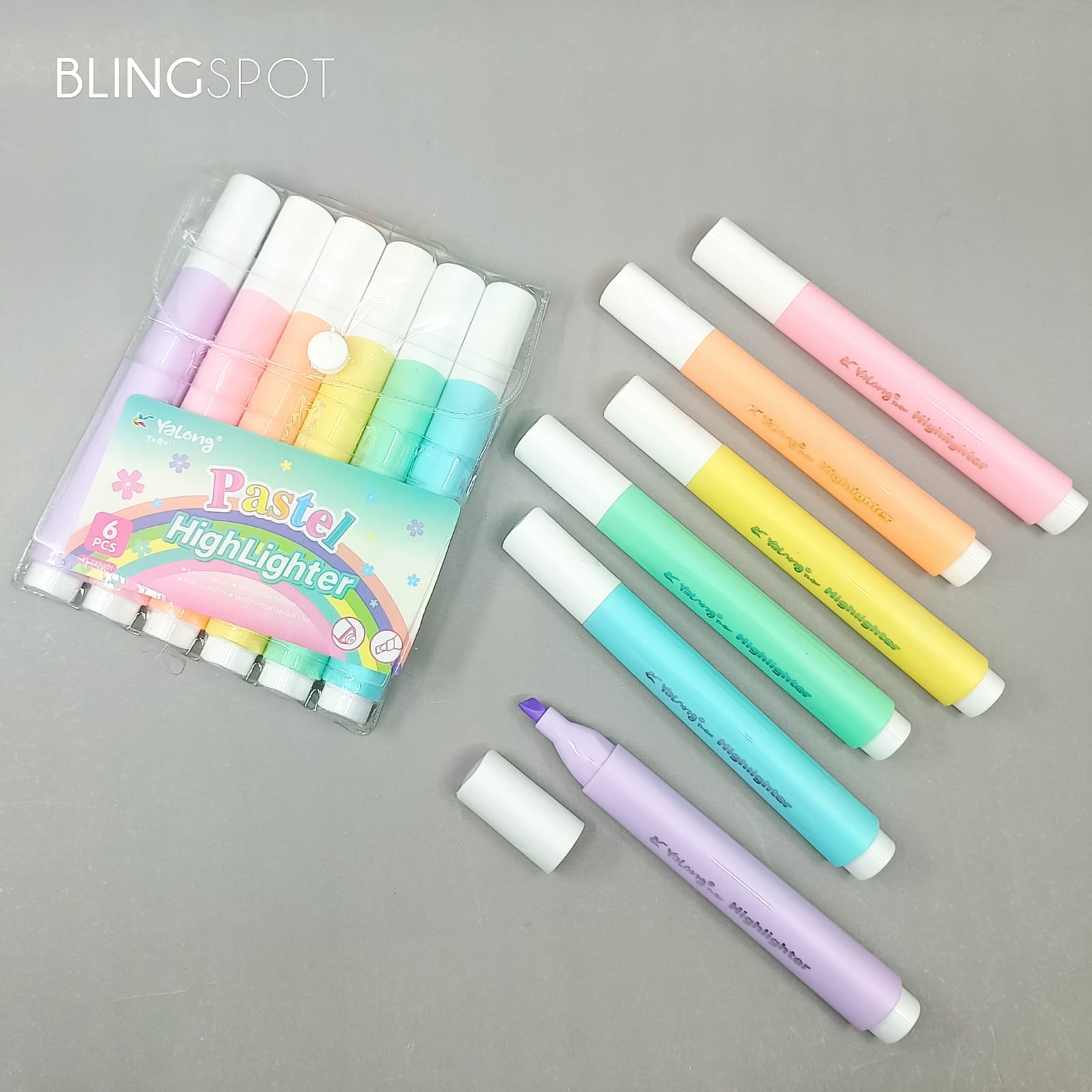 Yalong Jumbo Pastel Color - Highlighter Set Of 6 - The Blingspot Studio