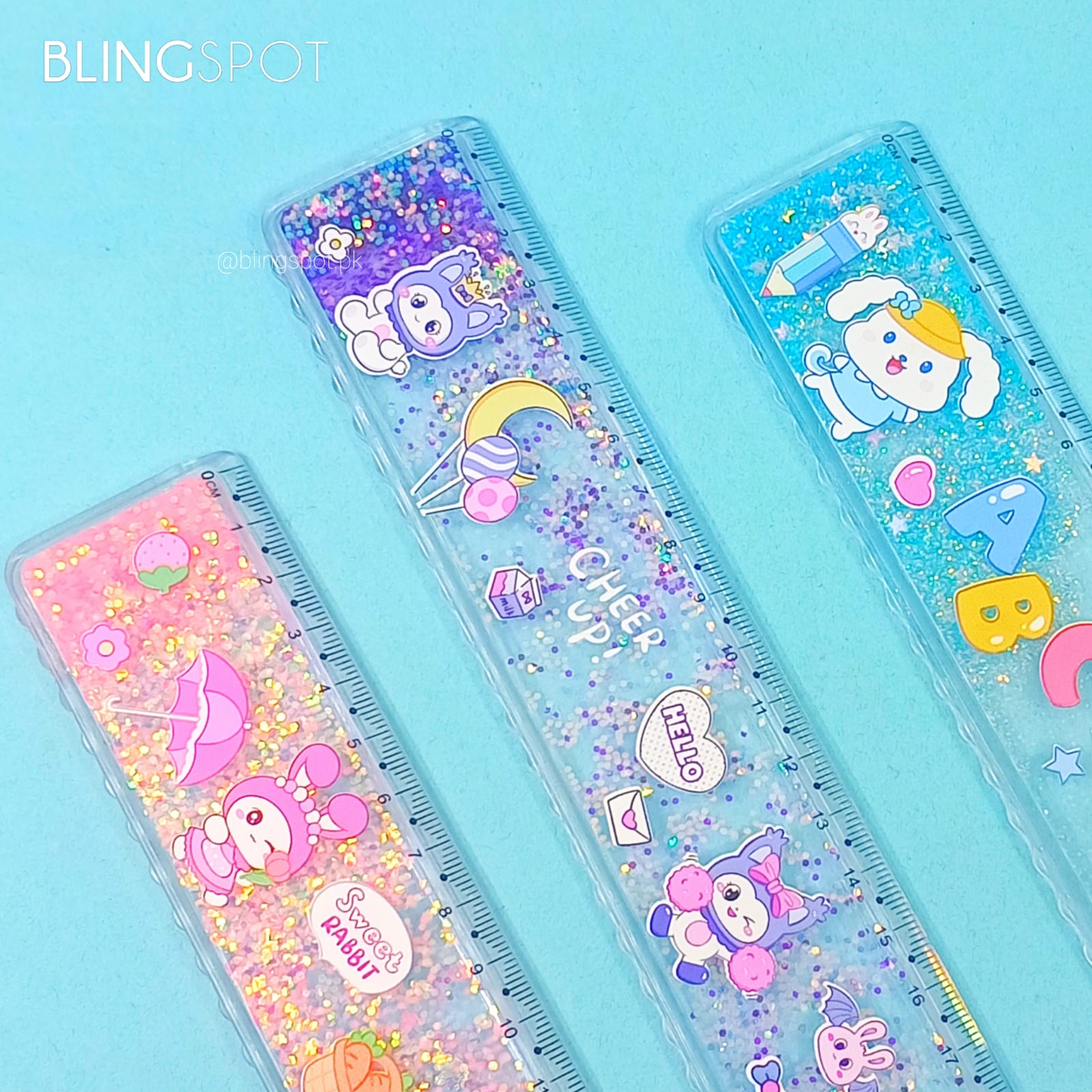 Sweet Rabbit Glitter Water - Ruler – The Blingspot Studio