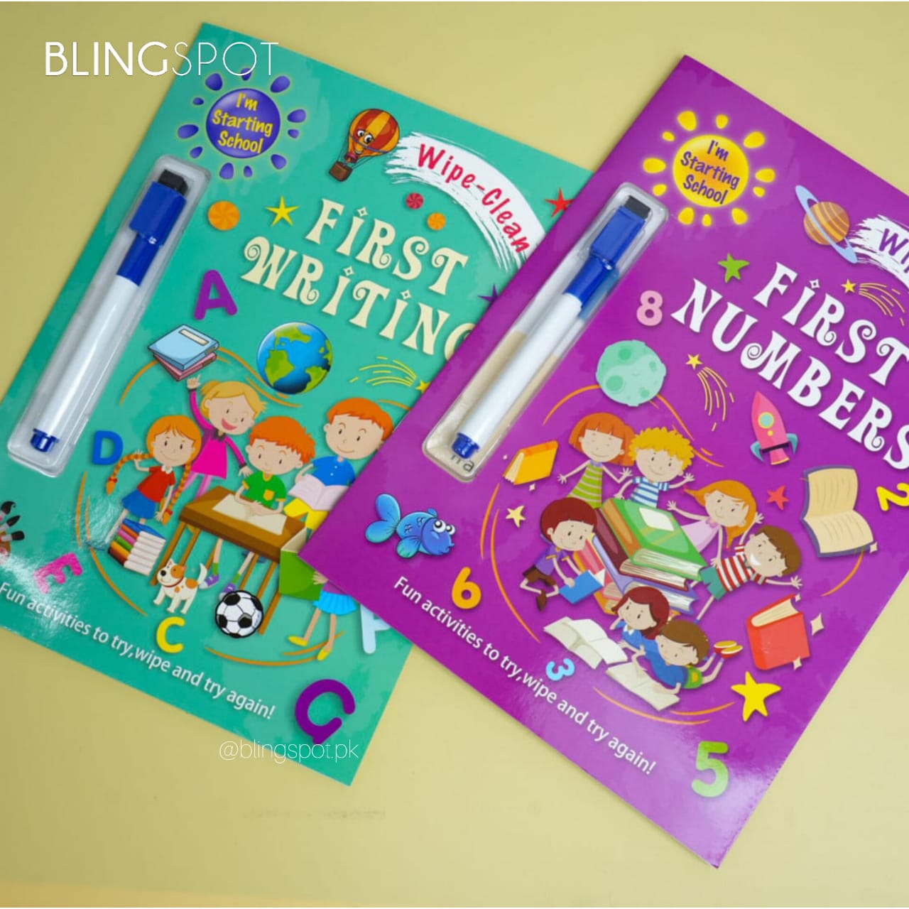 Kids First Writing Wipe & Clean - Book - The Blingspot Studio