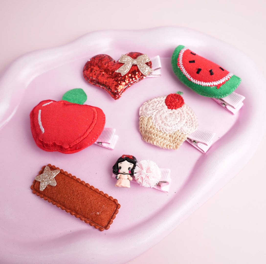 Red Series - Hair Clips Set of 6 – The Blingspot Studio