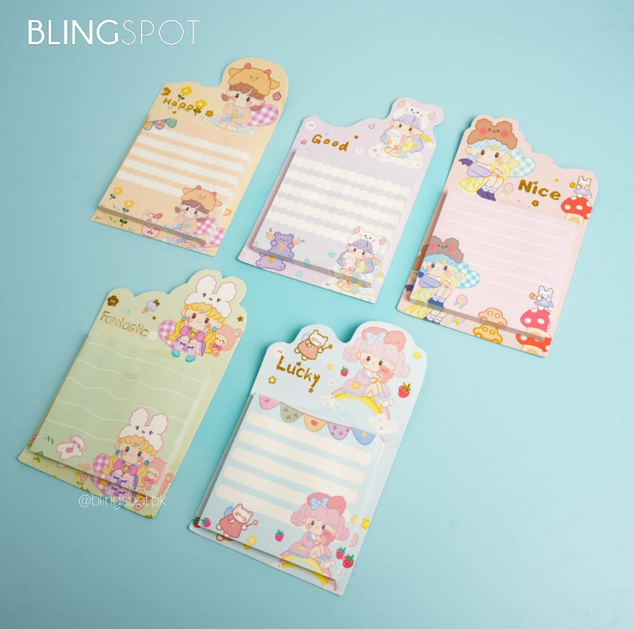 Kawai Girl - Sticky Note – The Blingspot Studio