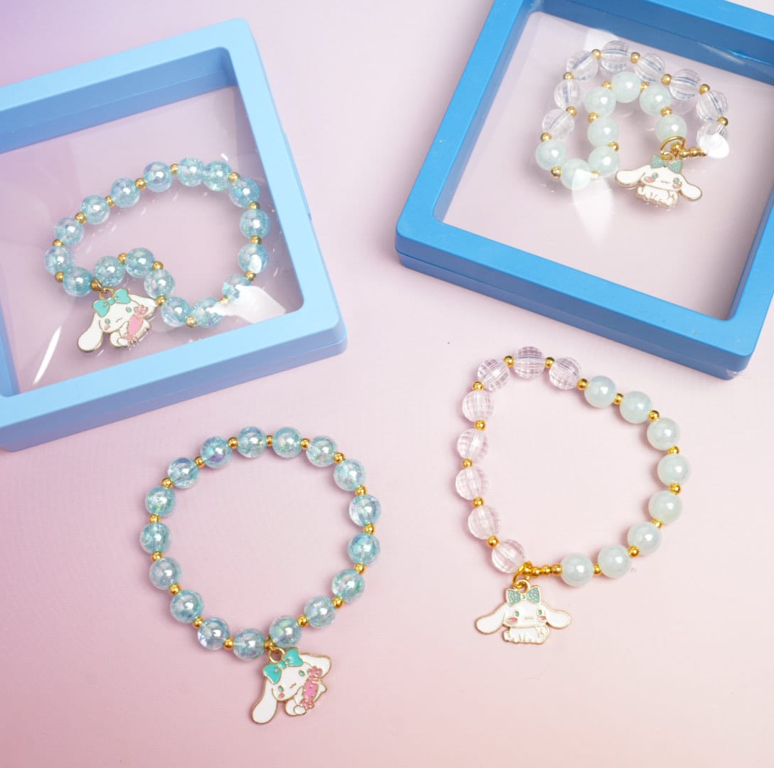Cinnamoroll Charm Beaded Pearls - Bracelet - The Blingspot Studio