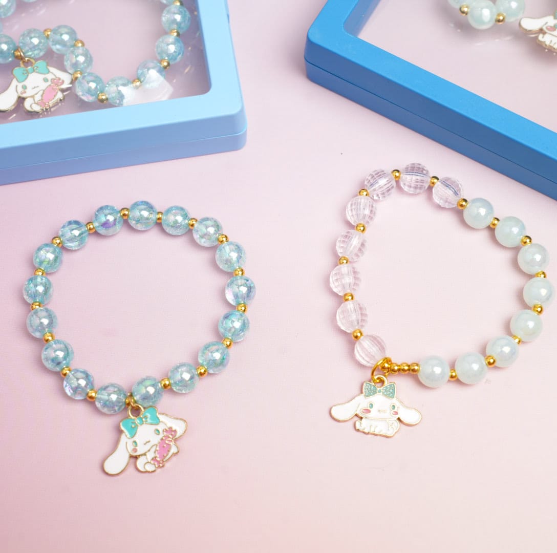 Cinnamoroll Charm Beaded Pearls - Bracelet - The Blingspot Studio