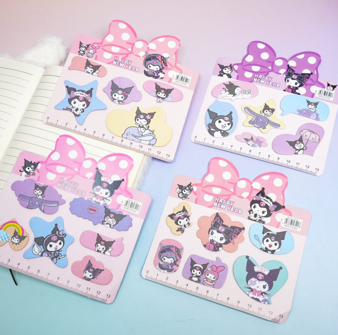 Kuromi Bow Memo Pad - Sticky Note – The Blingspot Studio