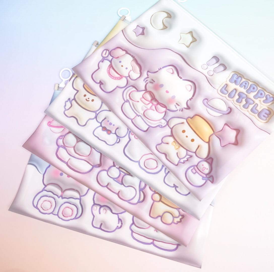 Happy Little Animals - Document Folder Large Pouch – The Blingspot Studio