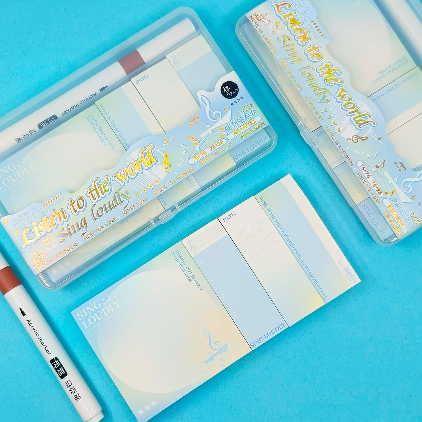 Listen To The World - Sticky Note / Stationery Set Style 2 – The ...