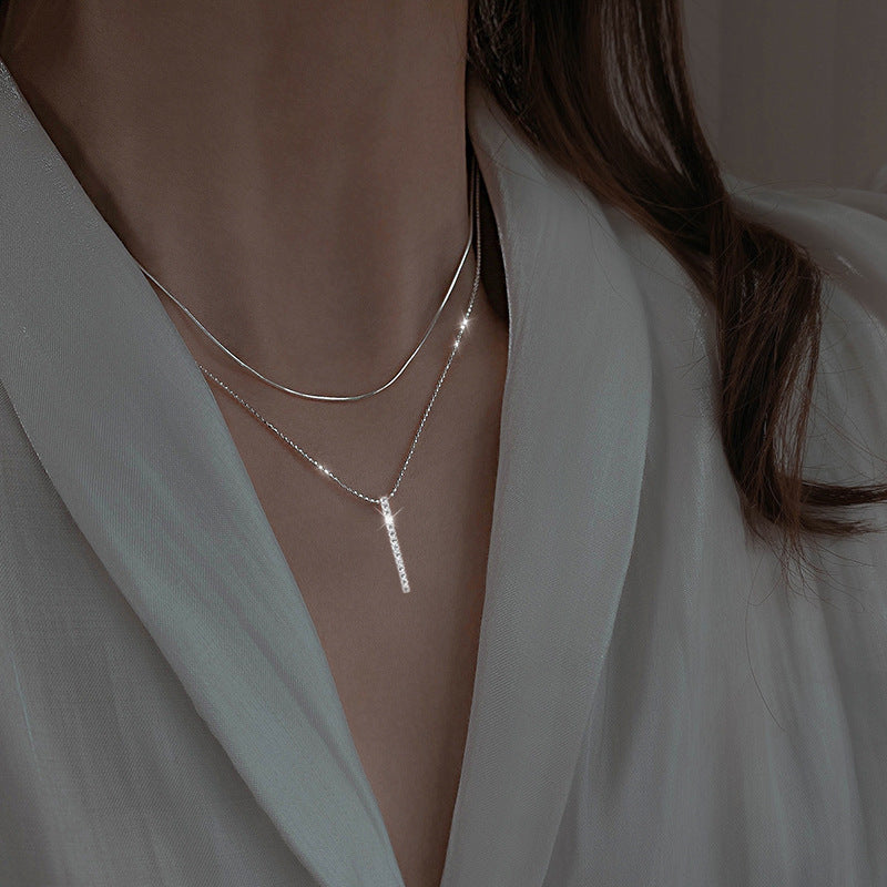 Double Layered Silver - Necklace Set Of 2 – The Blingspot Studio