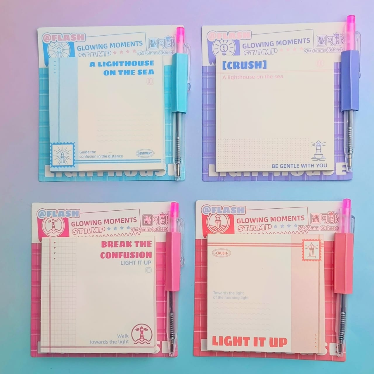 Glowing Movements - Sticky Note With Pen Style 2 – The Blingspot Studio