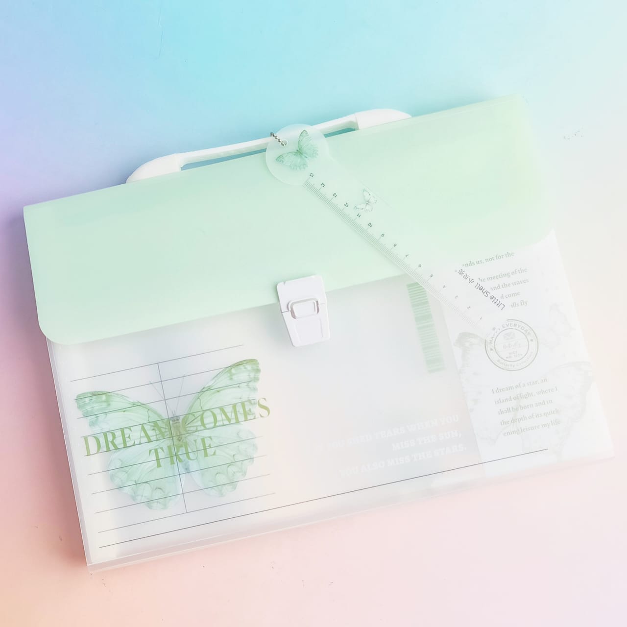 Retro Butterfly Green - Expanding Document File – The Blingspot Studio