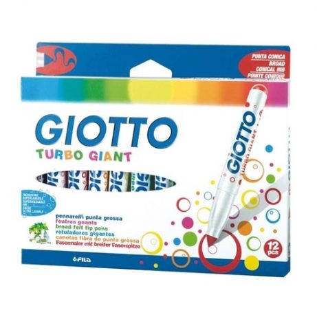 Giotto Turbo Giant Color Markers Set of 12 - The Blingspot Studio