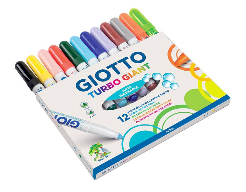 Giotto Turbo Giant Color Markers Set of 12 - The Blingspot Studio