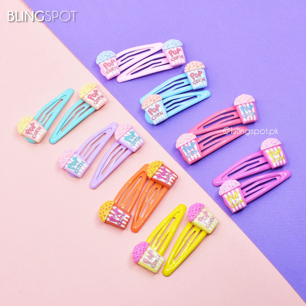 Popcorn - Hair Clips - The Blingspot Studio