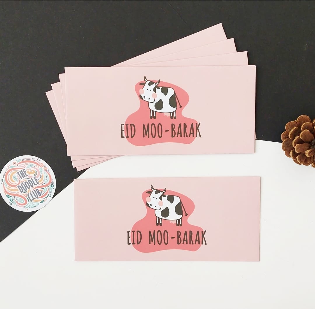 Pink Eid Moo-Barak - Envelopes – The Blingspot Studio